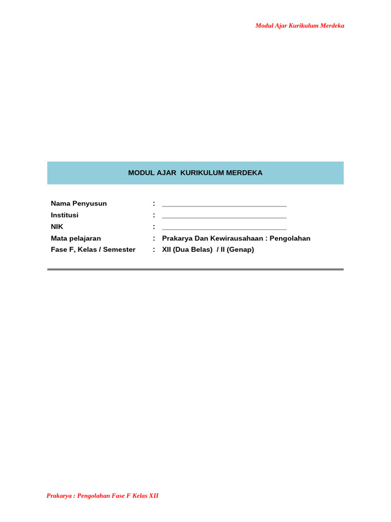 Modul Ajar Unit 3 | PDF