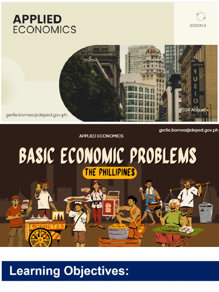 Copy - Lesson 4 - Basic Economic Problems | PDF