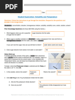Solubility and Temperature: Answer Key | PDF | Science & Mathematics