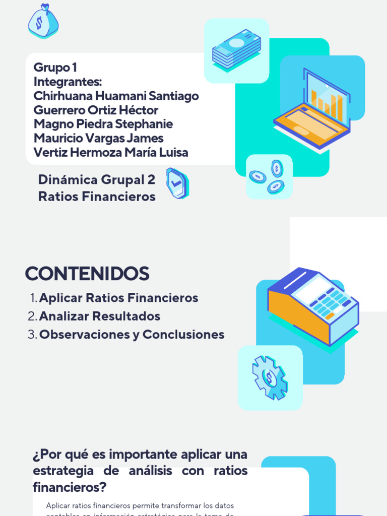 Presentación Gráficos Datos Financieros Ilustrado Azul | PDF | Ratio ...