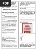 Atividade Artigo de Opiniao 7ano | PDF