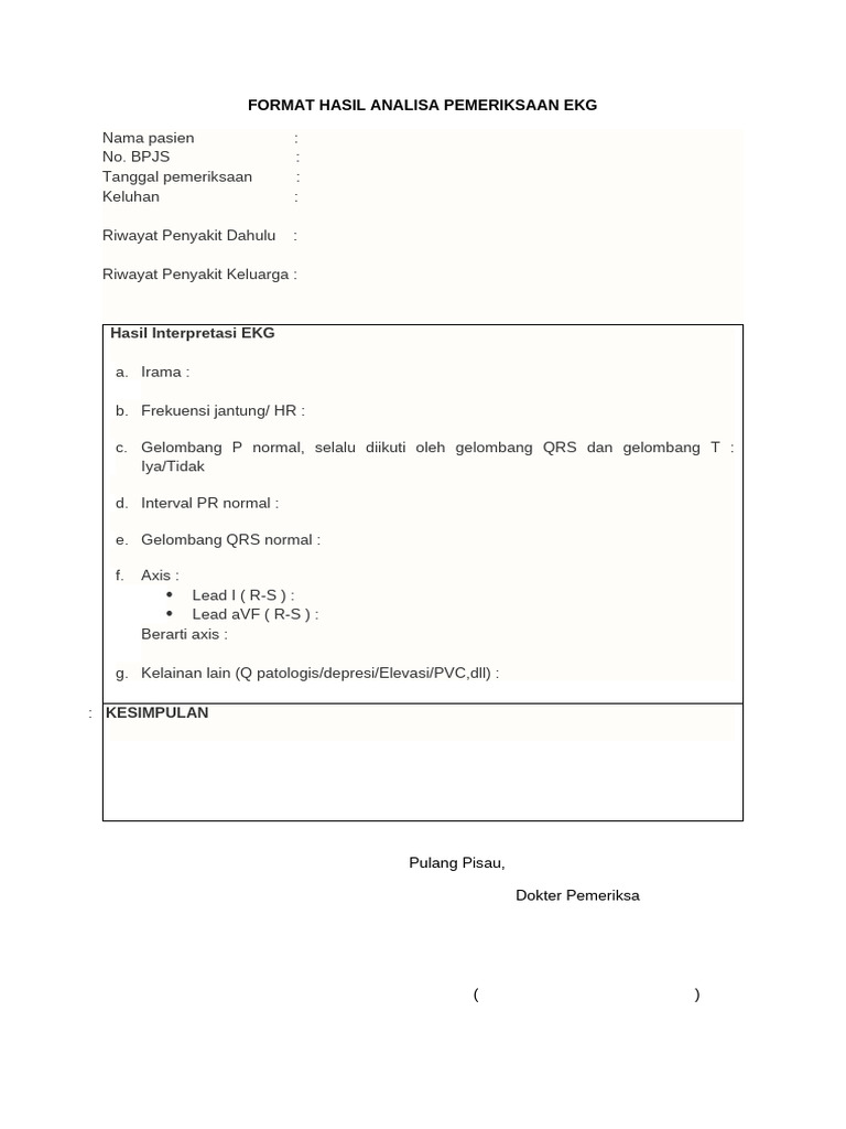 Form EKG | PDF