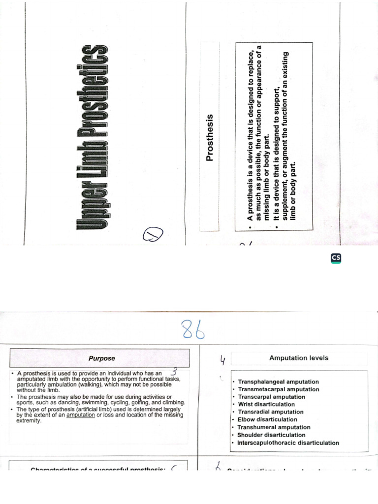 Body Powered Upper Limb Prosthetic Design | PDF