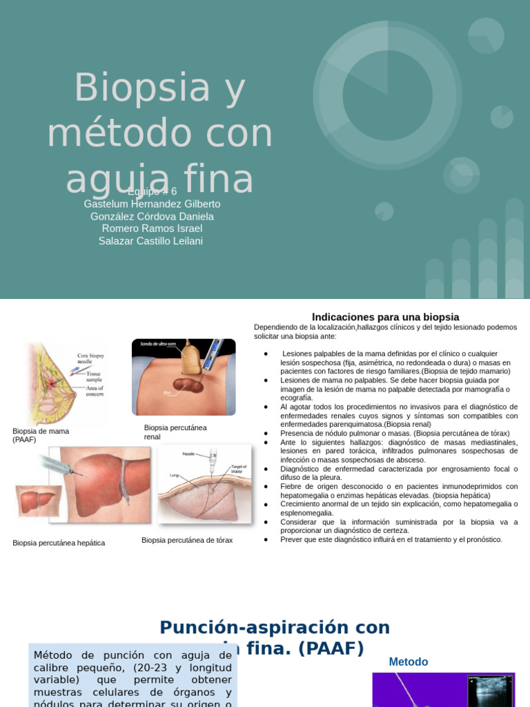 Biopsia e Indicaciones | PDF | Biopsia | Cáncer de mama