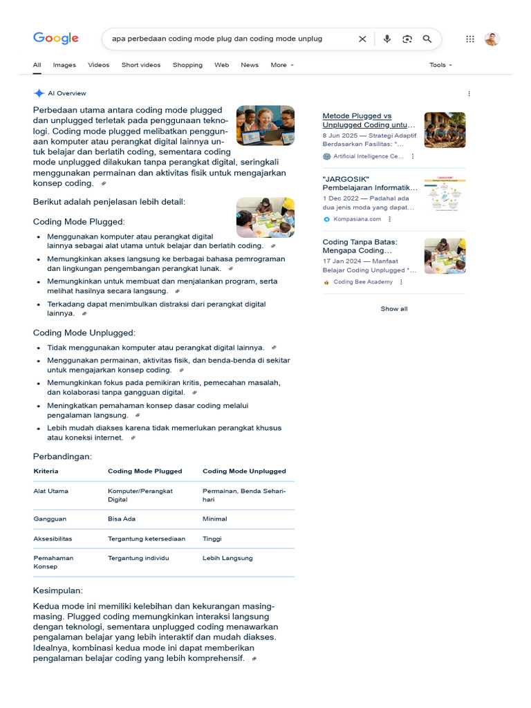 Apa Perbedaan Coding Mode Plug Dan Coding Mode Unplug - Google Search | PDF