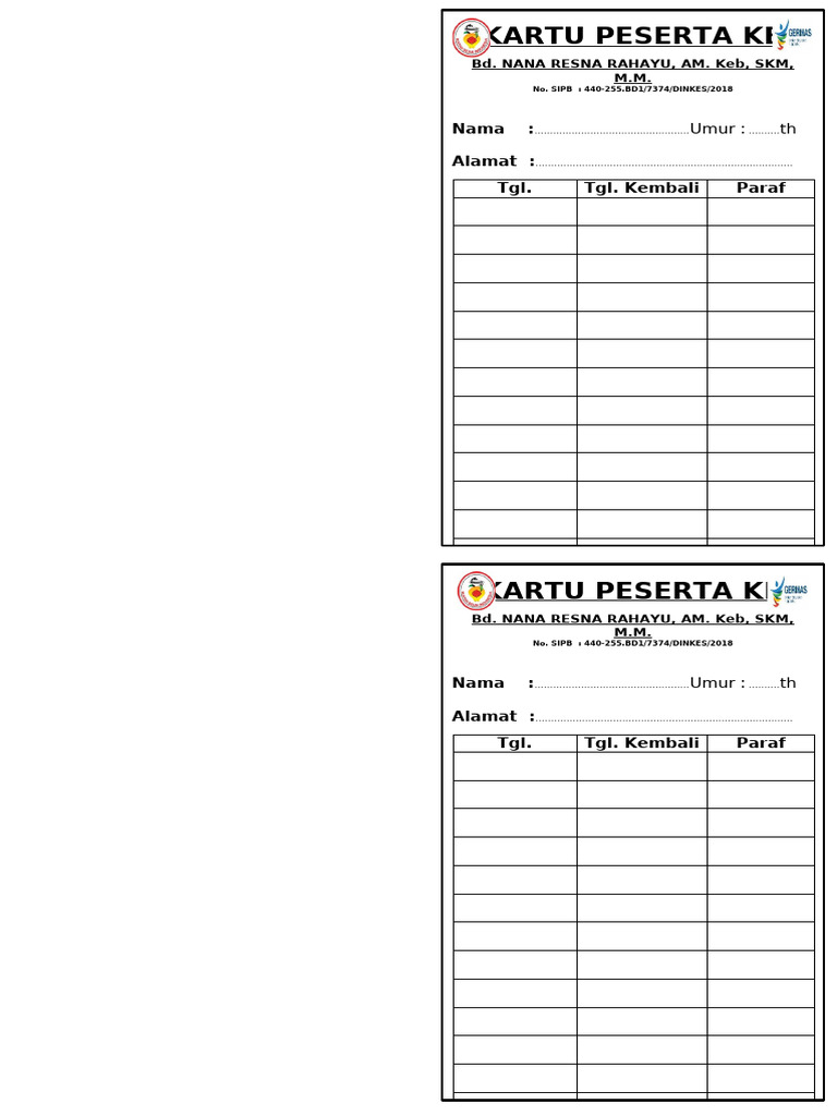 Kartu Peserta KB 2023 | PDF