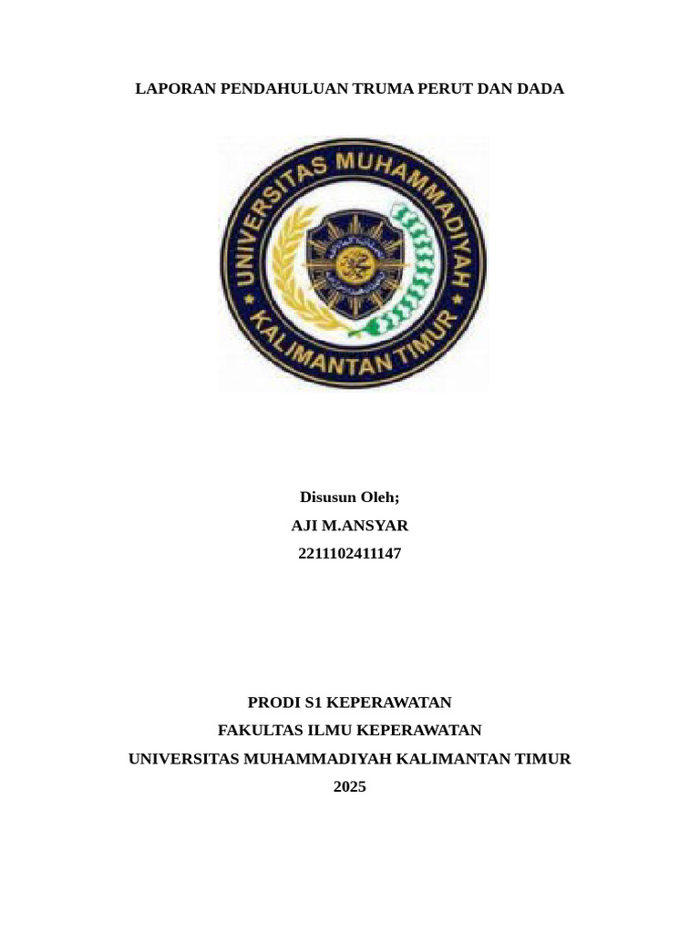Trauma Tumpul Abdomen dan Dada: Analisis dan Penanganan | PDF