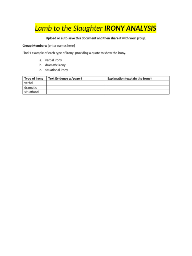 L To S Irony Chart 2021 | PDF