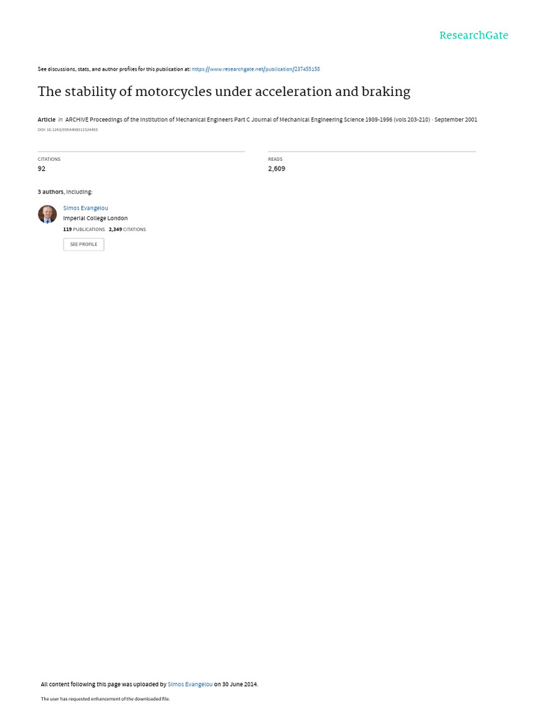 Acceleration and Braking | PDF | Stability Theory | Eigenvalues And Eigenvectors