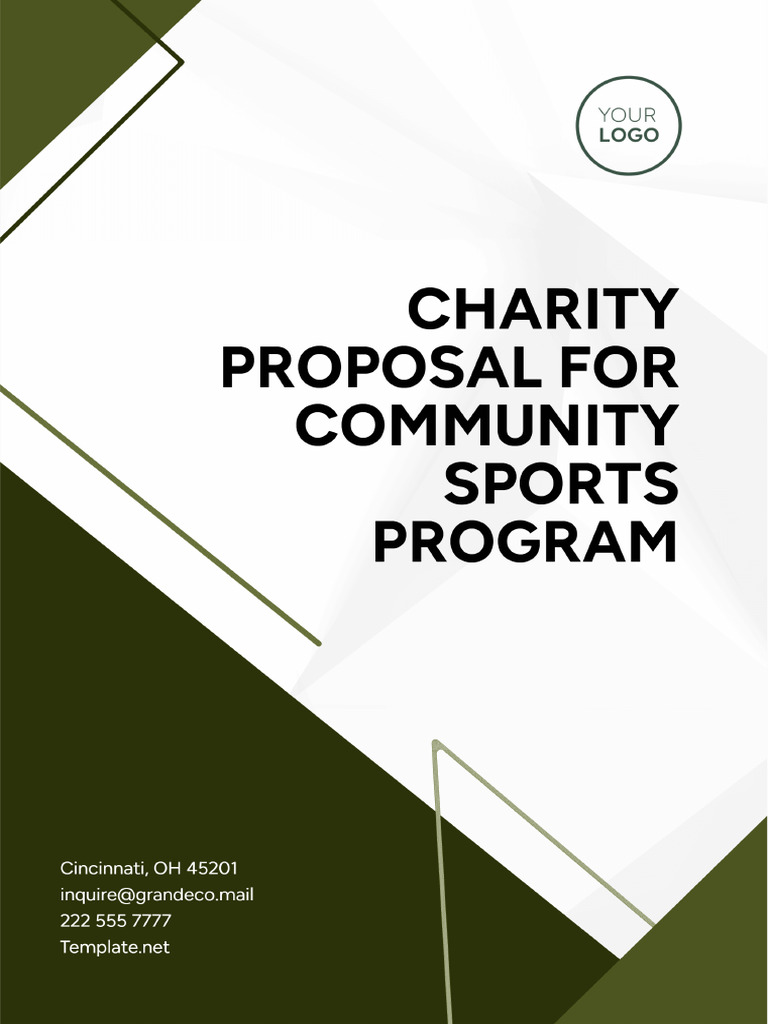 Charity Proposal For Community Sports Program Template | PDF