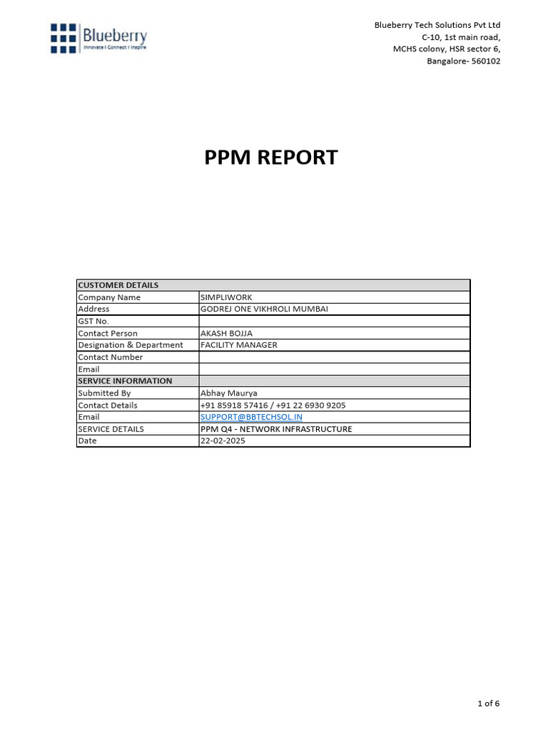 Network AMC 2025-26 Q4 PPM Report | PDF | Firewall (Computing) | Computer Network