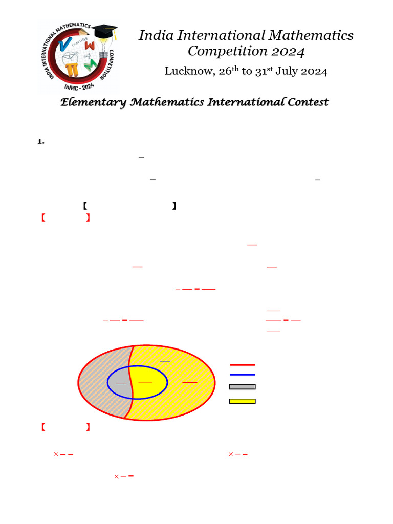 IMC 1 EMIC 2024 Individual Sol | PDF | Arithmetic | Discrete Mathematics