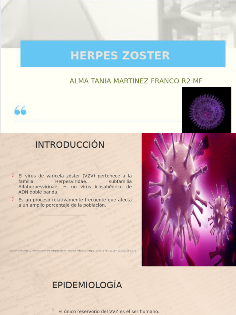 Actualización sobre Herpes Zóster 2020 | PDF | Inmunología ...