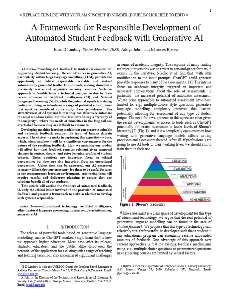 Lindsay A Framework For Responsible Development of Automat | PDF