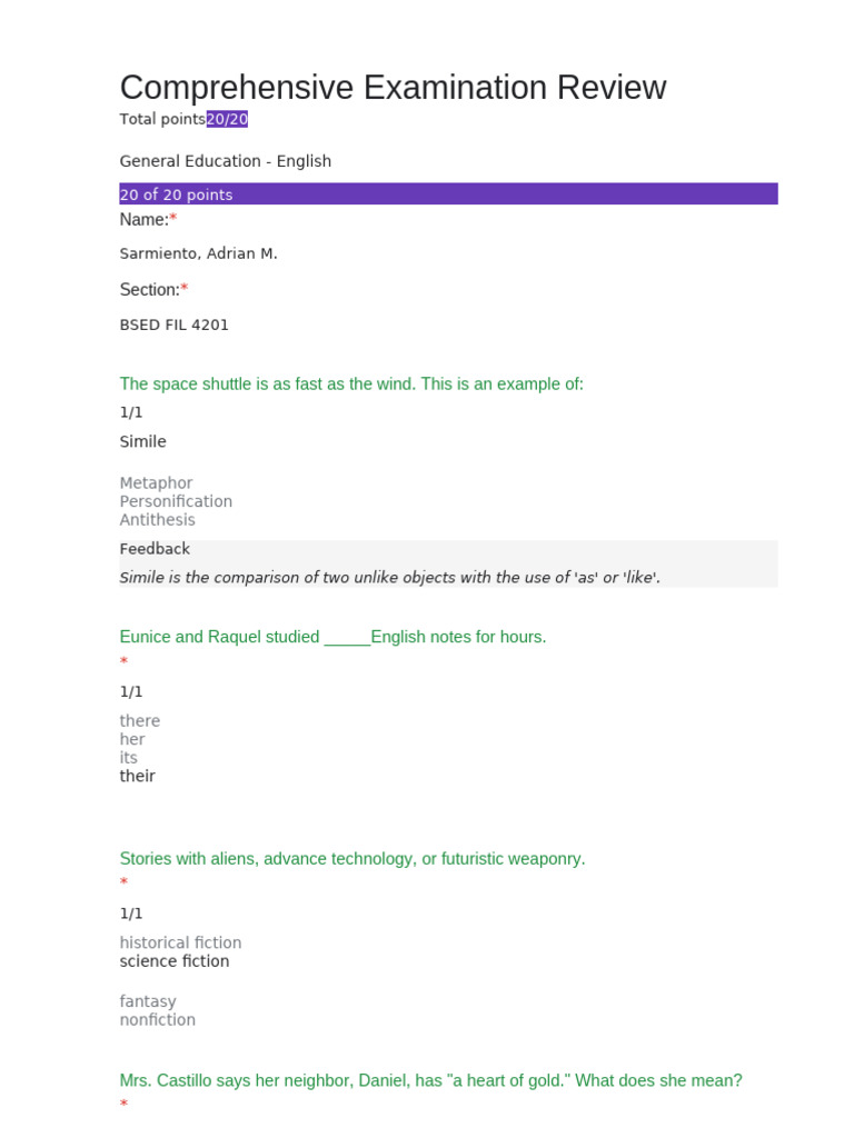 Comprehensive/ Licensure Examination Reviewer | PDF | Monologue