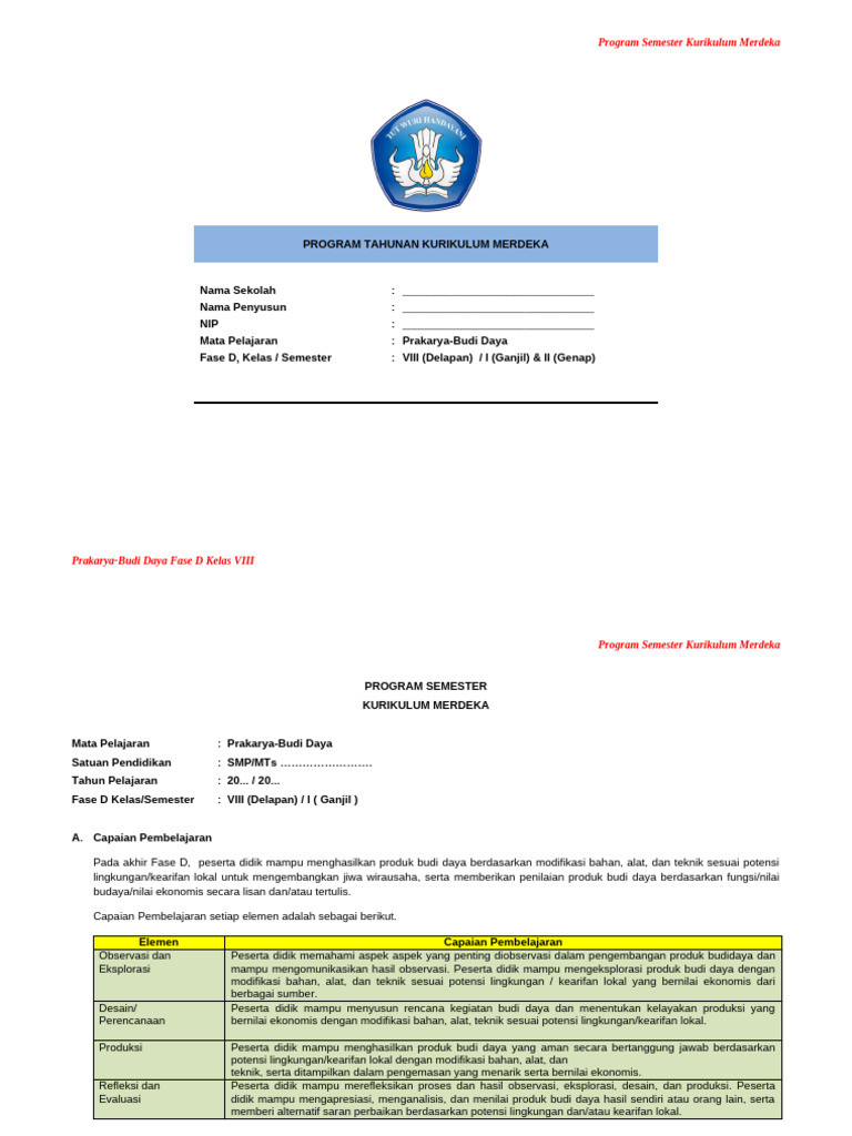 Promes Kurikulum Merdeka | PDF