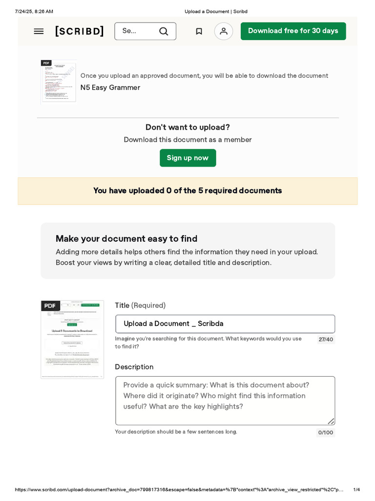 Uploading Documents on Scribd | PDF | Scribd