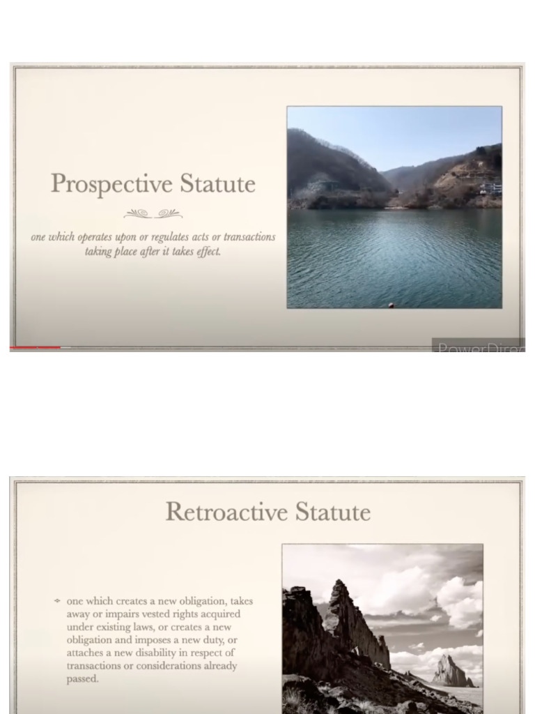 Prospectivity and Retroactivity | PDF