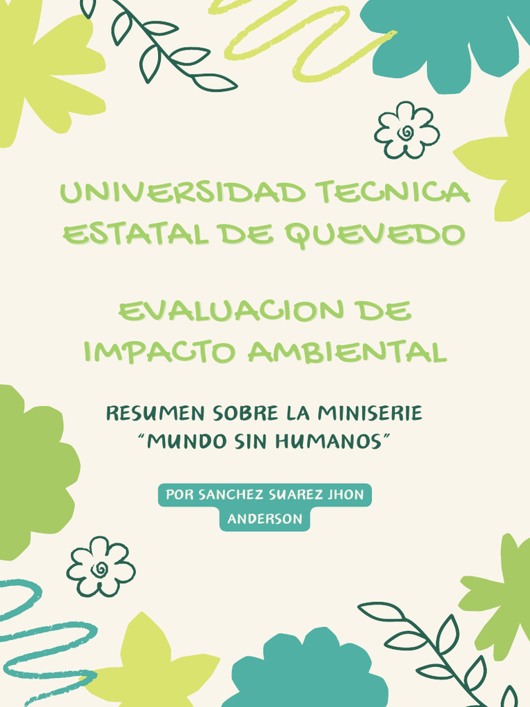 Resumen Un Mundo Sin Humano | PDF