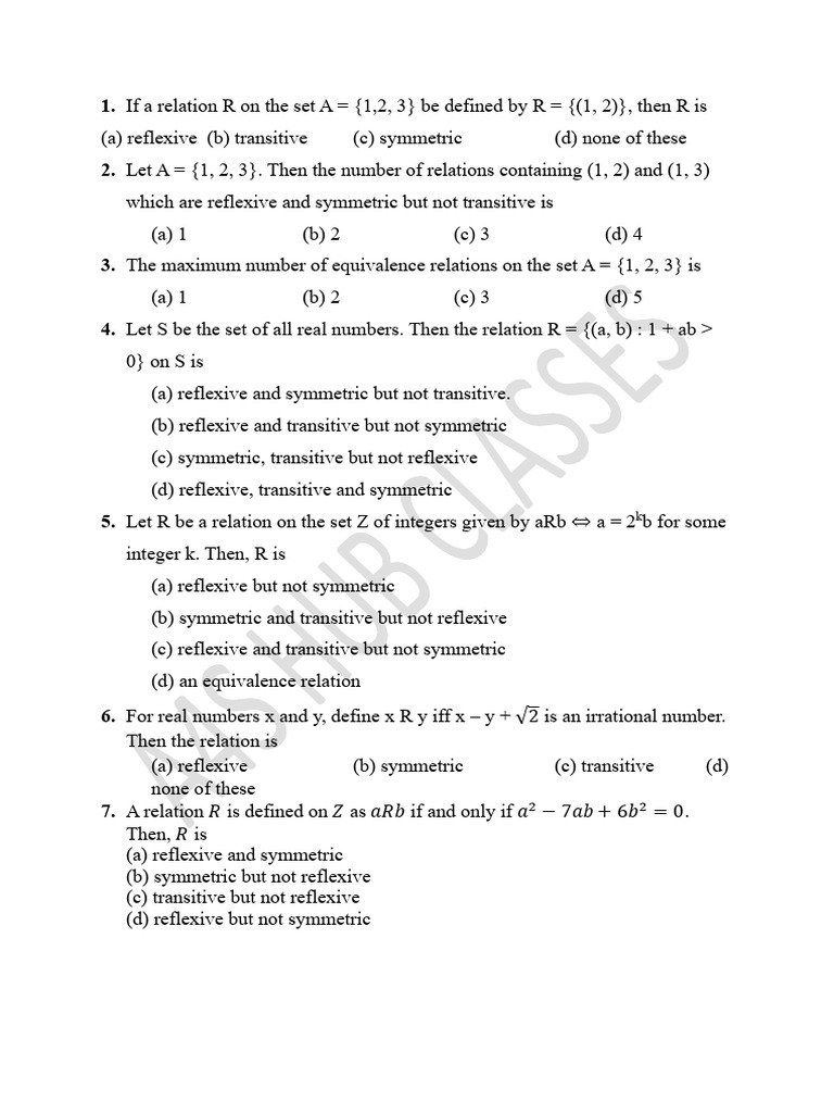 1.relations and Functions | PDF | Function (Mathematics) | Functions ...