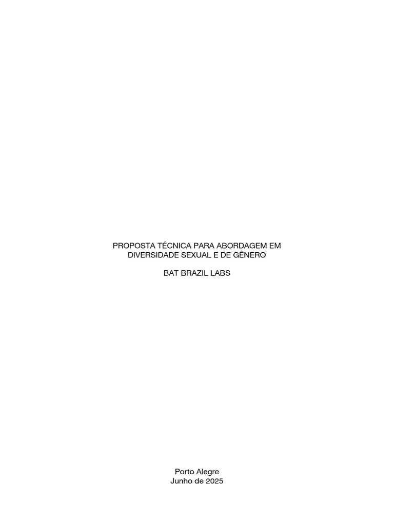 Bat Brazil Labs - Proposta Técnica | PDF | Brasil | Gênero