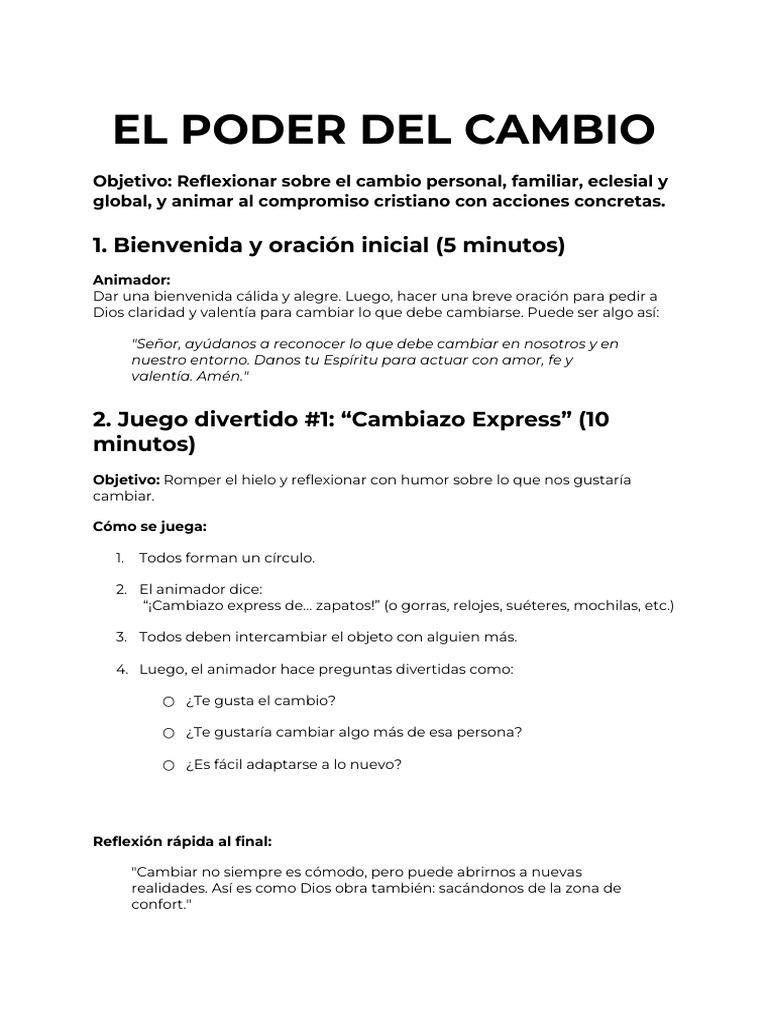 El Poder Del Cambio | PDF