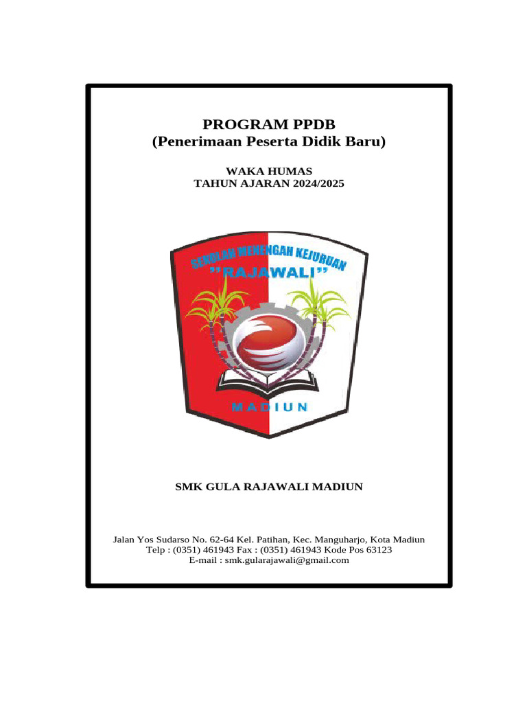 Program PPDB SMK Gula Tahun 2024 | PDF
