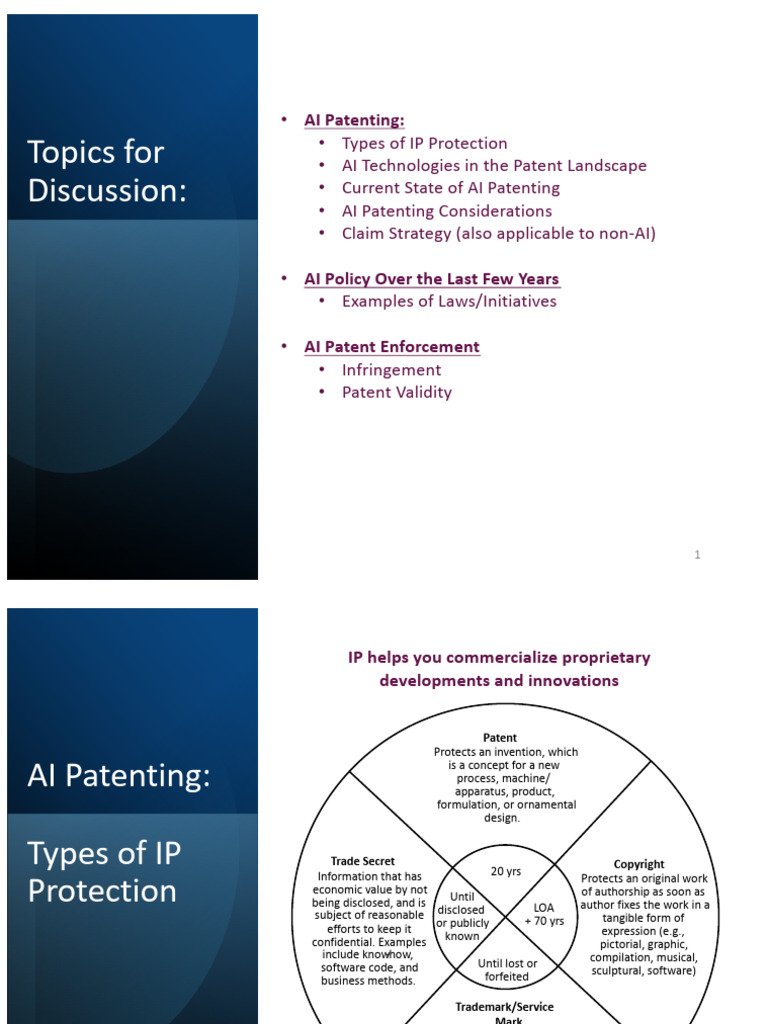 Intellectual Property Ip Artificial Intelligence Slides Pdf Patent
