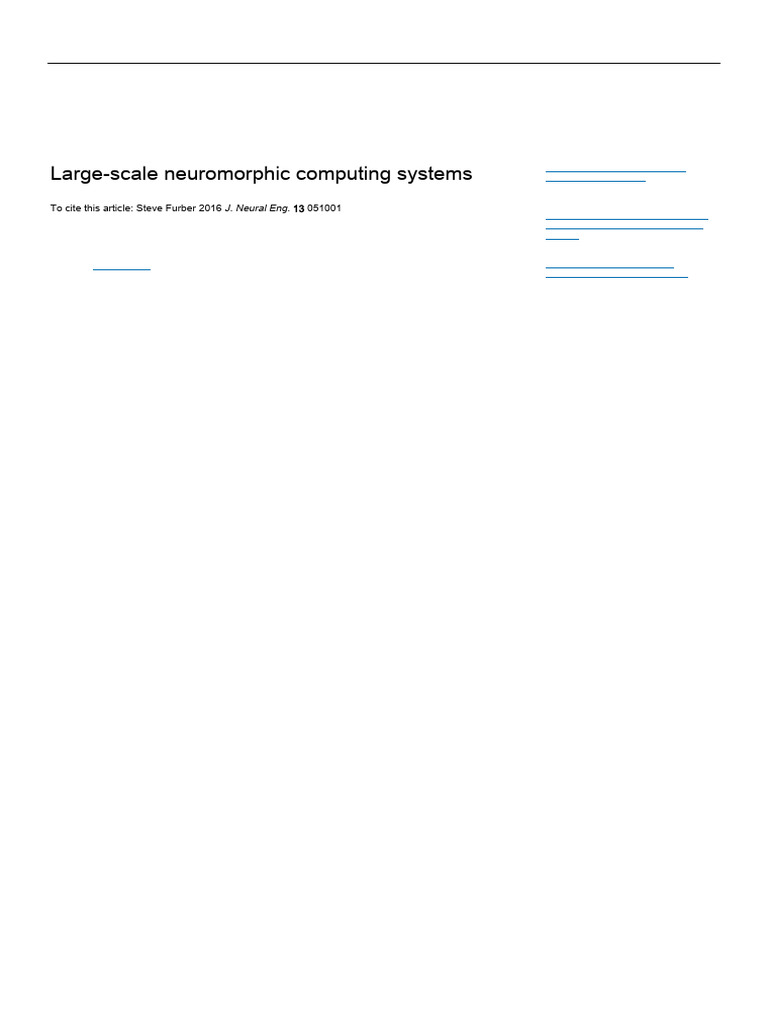 Large-Scale Neuromorphic Computing Systems | PDF | Brain | Nervous System
