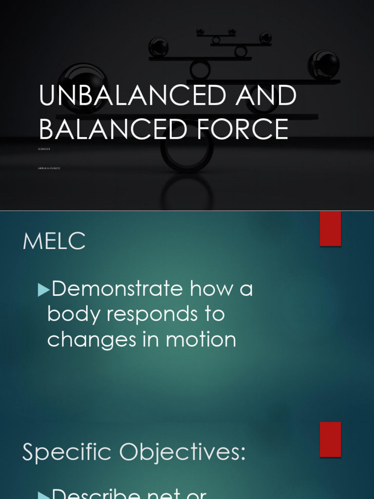 Mod-1b-Balanced and Unbalanced Force | PDF | Force | Tension (Physics)