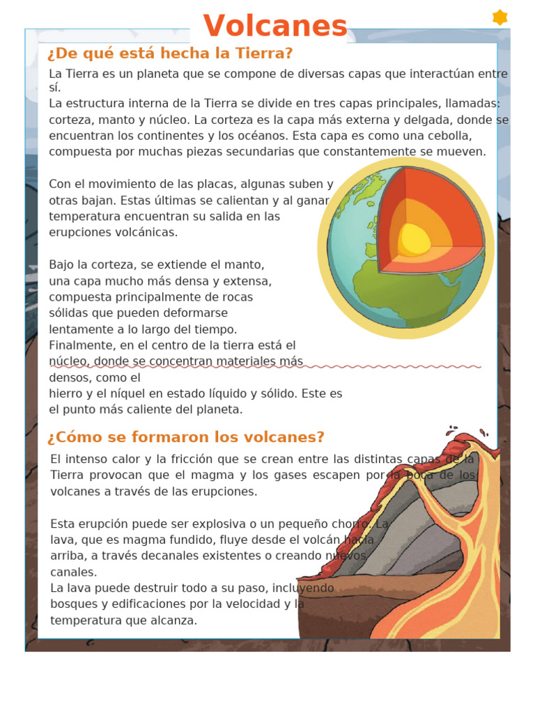 Formación y efectos de los volcanes | PDF | Volcán | Magma