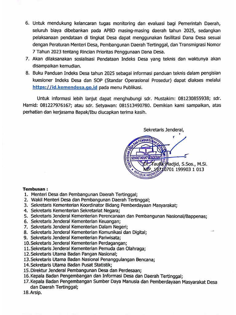 SOP Pendataan Indeks Desa 2025 - 005 | PDF