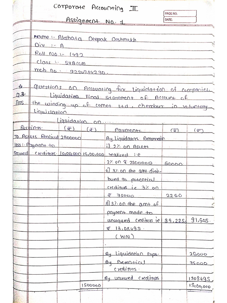 Account Assignment 1&2 | PDF