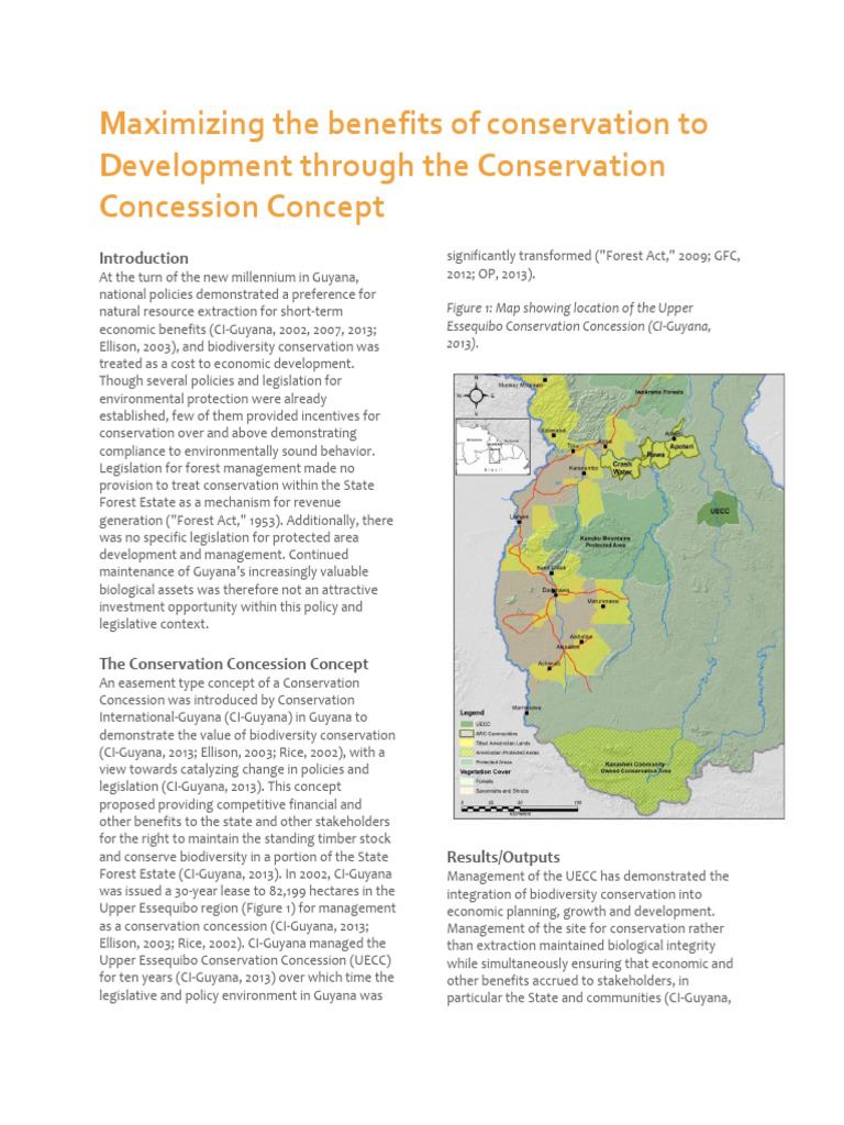 The Conservation Concession Maximizing The Benefits of Conservation-1 ...