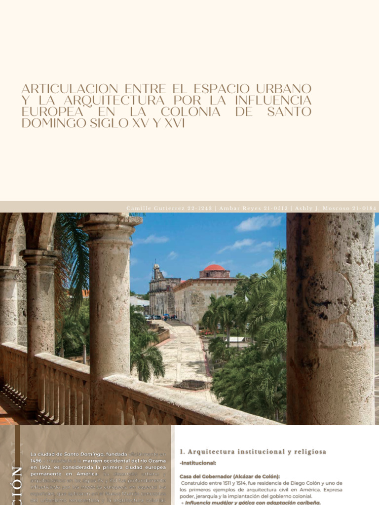 La Influencia Europea en La Colonia de Santo Domingo Siglo XV Y XVI | PDF | Techo | Ciudad