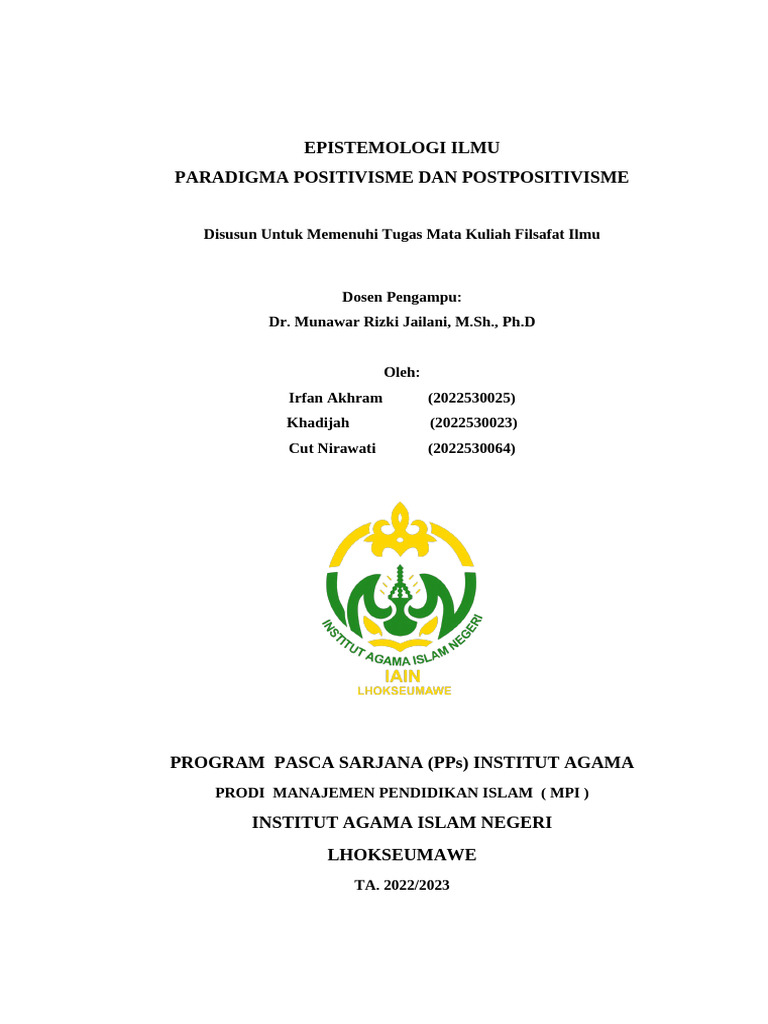 Positivisme dan Postpositivisme dalam Ilmu | PDF