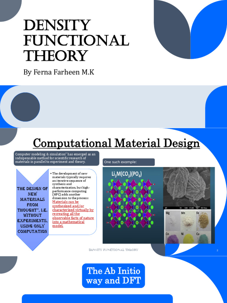 Density Functional Theory | PDF | Density Functional Theory | Schrödinger Equation