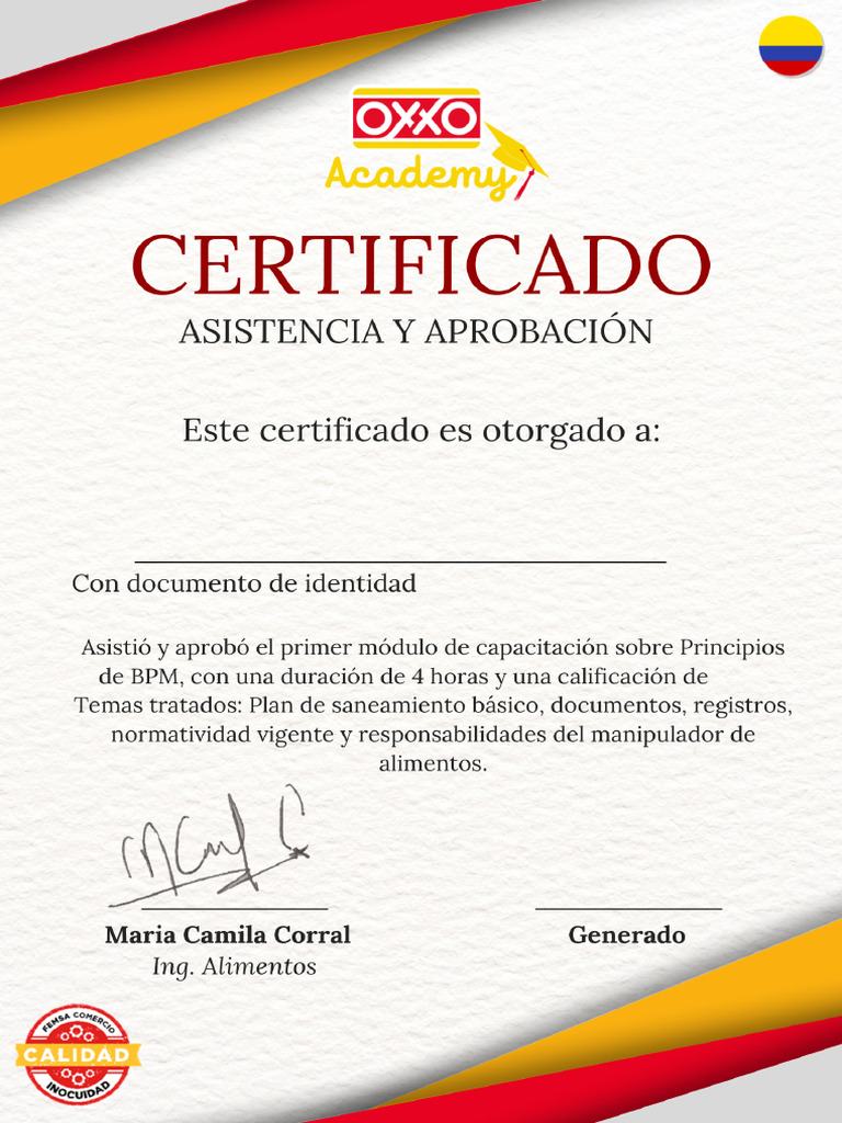 Certificado Principios BPM | PDF