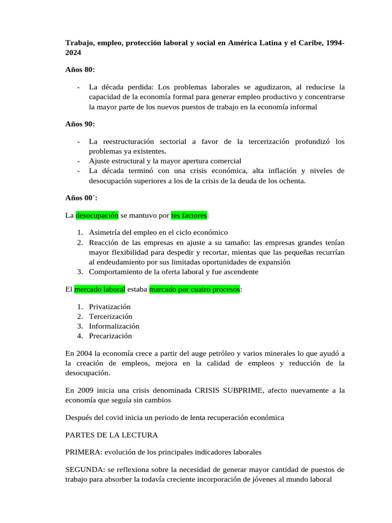 Resumen Trabajo[1] OIT | PDF | Empleo | Inteligencia artificial