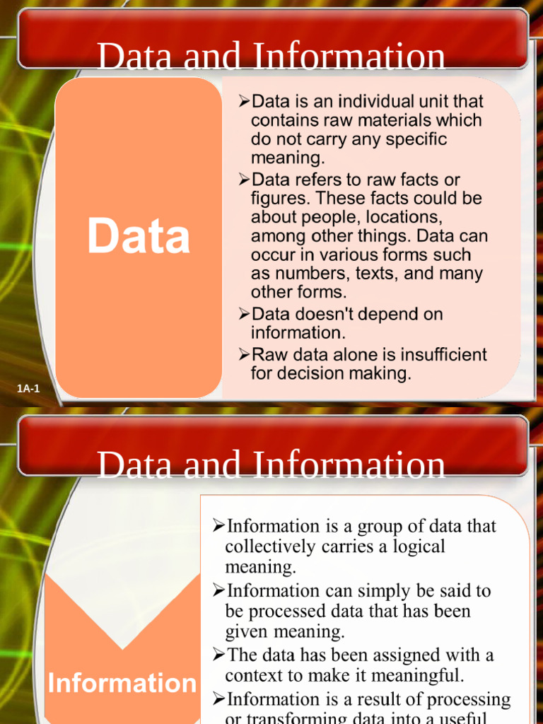 02_Data and Information | PDF