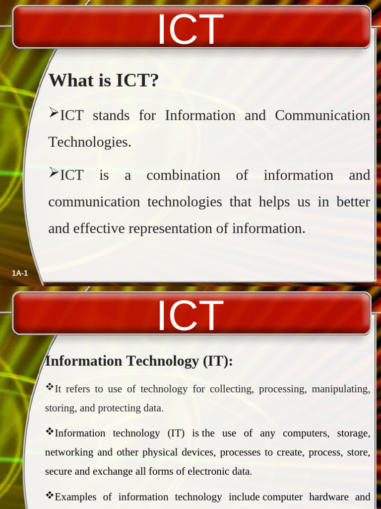 01 - Introduction To ICT | PDF