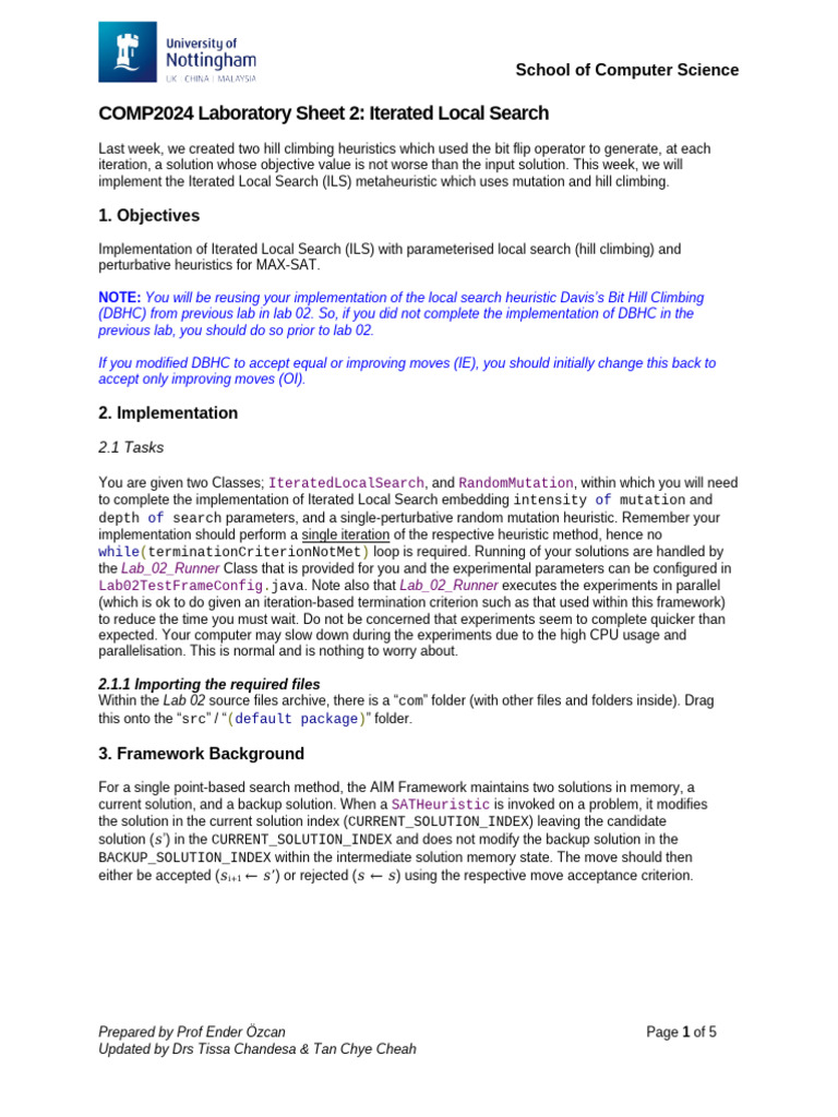 COMP2024 Laboratory Sheet 2 | PDF | Parameter (Computer Programming ...