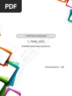 Free Sap C ts462 2023 Exam Questions | PDF | Multiple Choice | Software