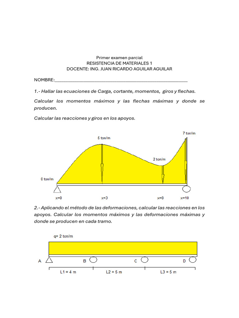 Primer Examen Parcial-RESIS 1 | PDF
