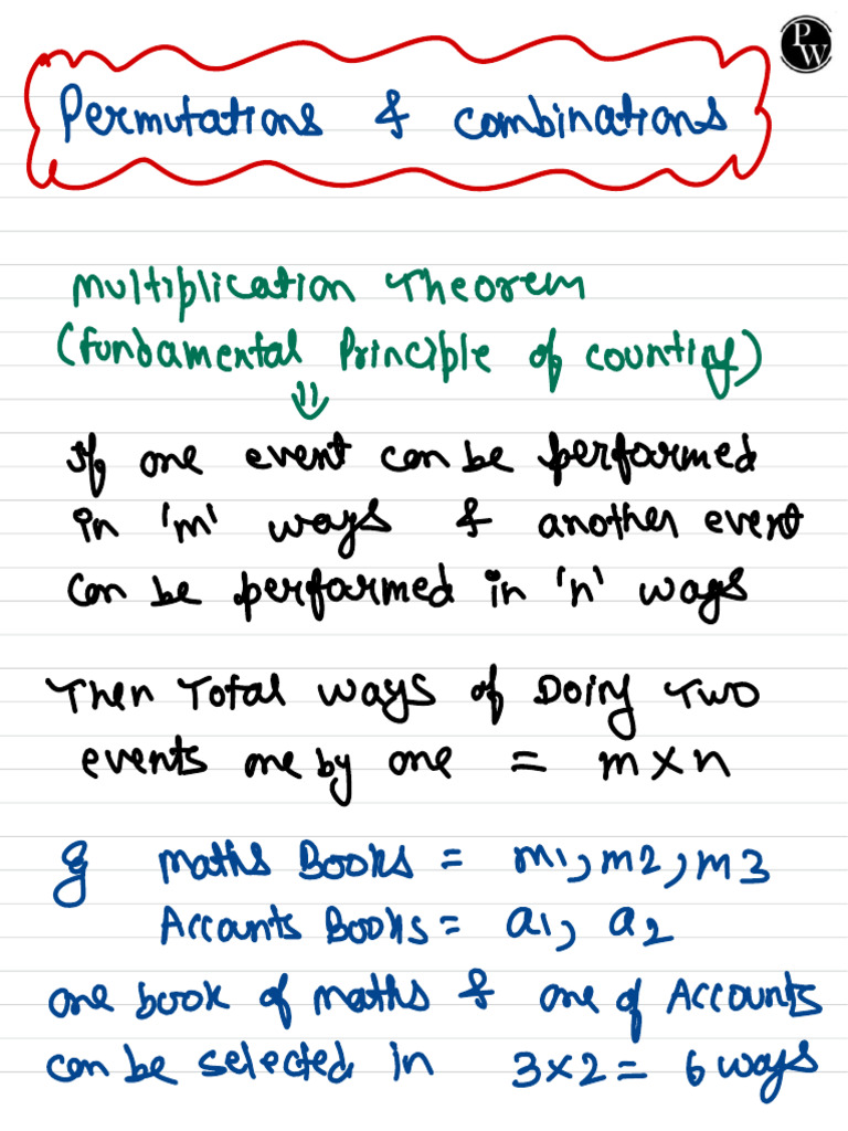 Class 11 Permutations & Combinations Notes | PDF | Mathematical ...