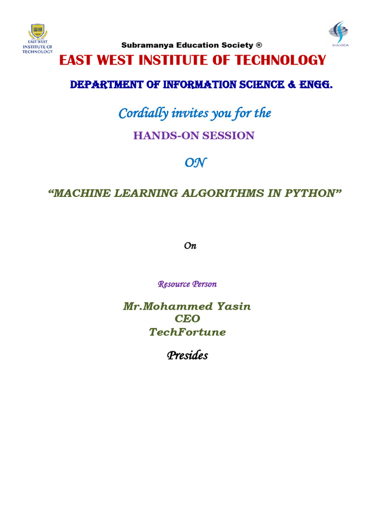 ML Alg in Python - Merged | PDF