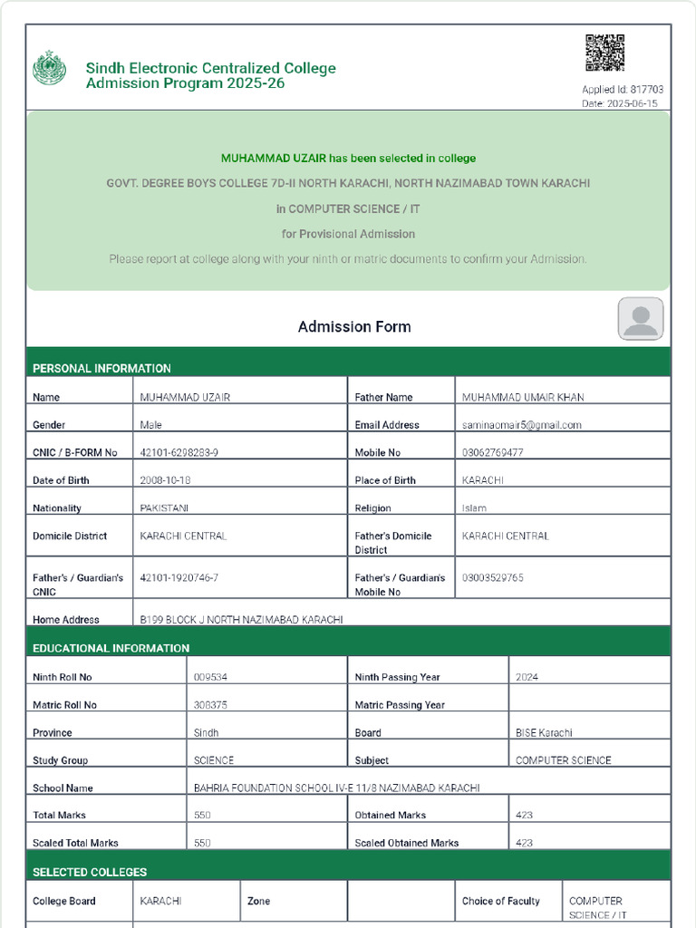 Seccapletter Muhammad Uzair | PDF