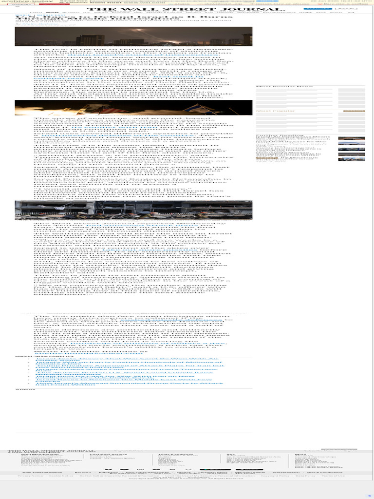U.S. Races To Defend Israel As It Burns Through Missile Interceptors - WSJ | PDF | The Wall ...