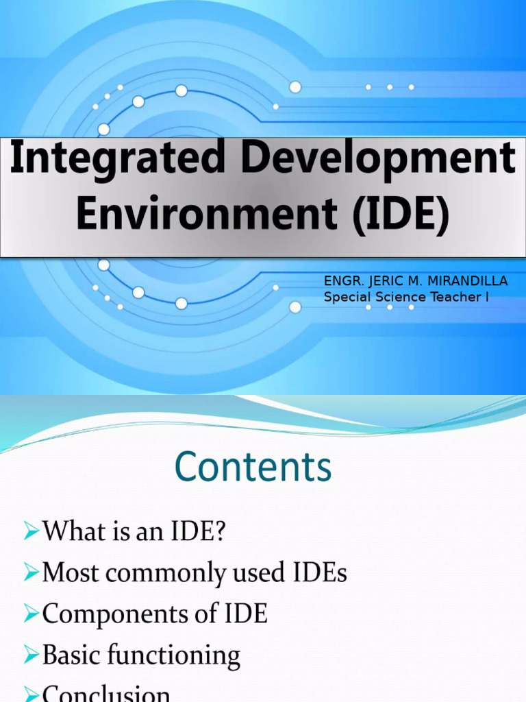 Week 3 Integrated Development Environment | PDF