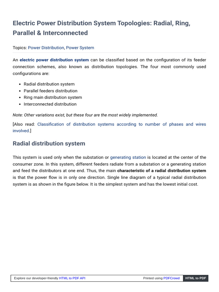 WWW Electricaleasy Com 2018 02 Radial Parallel Ring Main Int | PDF | Electric Power Distribution ...